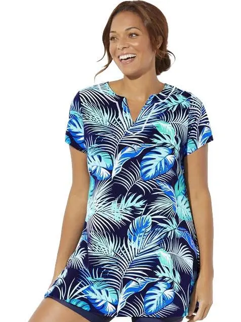 SWIMSUITS FOR ALL Swim Tunic - Navy Palm