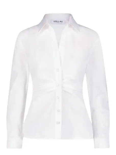 CALLAS MILANO Savil Stretch Poplin Shirt - White