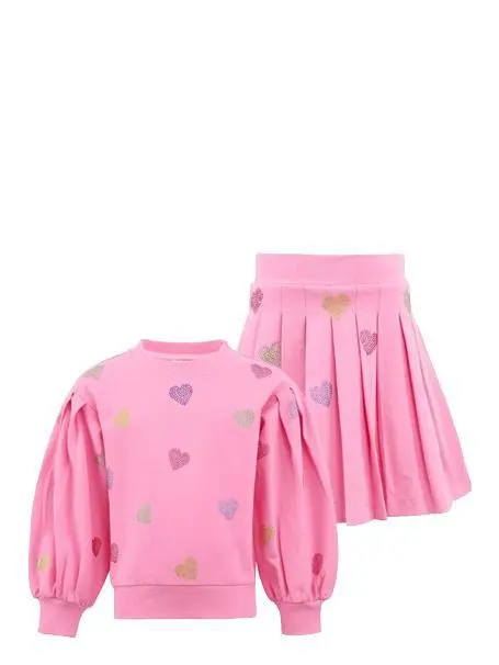 LOLA + THE BOYS Sparkle Hearts Set - Pink