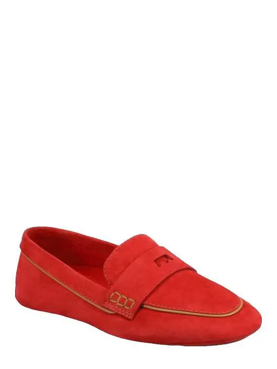 BIRDIES The Vesper Driver Loafers - Red Suede