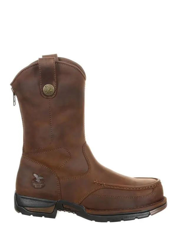GEORGIA BOOT Athens Pull-on Work Boots - Dark Brown