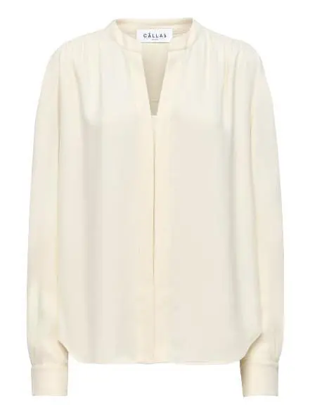 CALLAS MILANO Athena Relaxed Fit Long Sleeve Shirt - Ivory