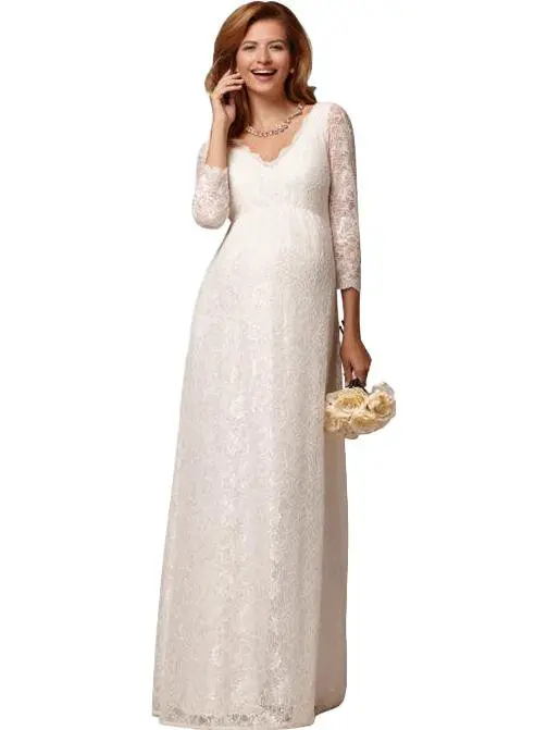 TIFFANY ROSE MATERNITY Lace Maternity Gown - Ivory