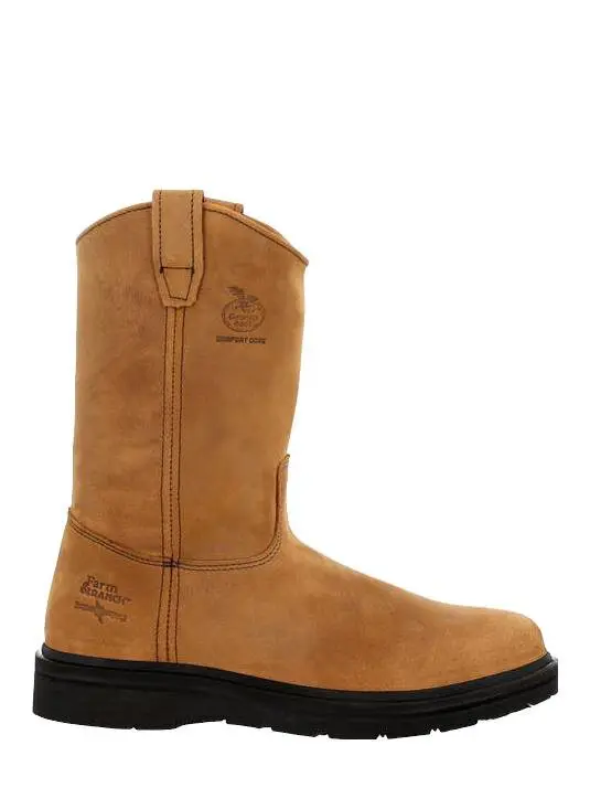 GEORGIA BOOT Farm And Ranch Wellington Work Boot - Mississippi Tan