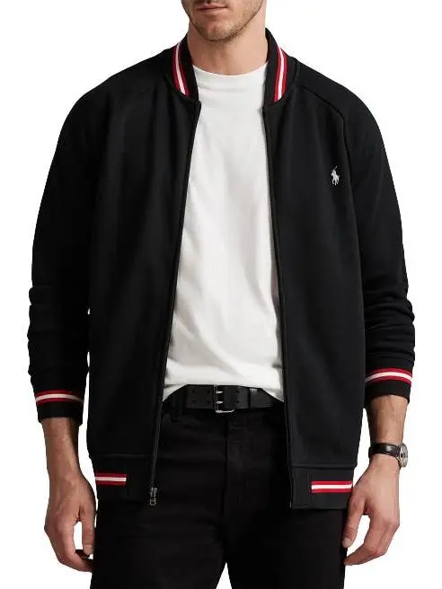 Polo Ralph Lauren Big & Tall Double-knit Mesh Bomber Jacket - Polo Black Multi