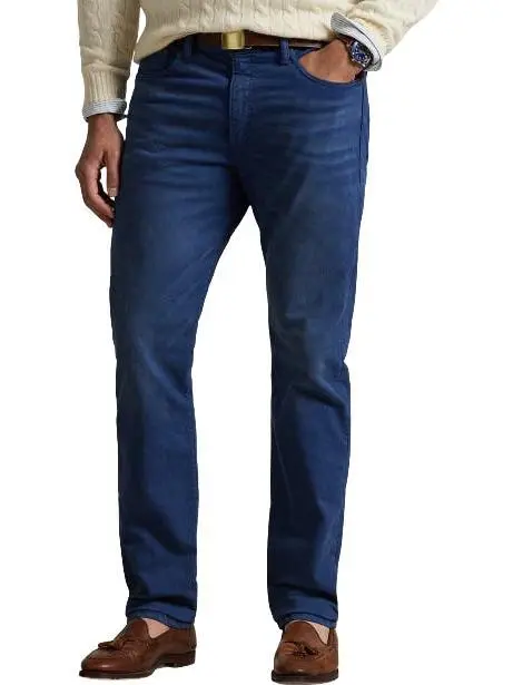 Ralph Lauren Big & Tall Varick Slim-fit Straight-leg Stretch Jeans - Hdn Light Navy