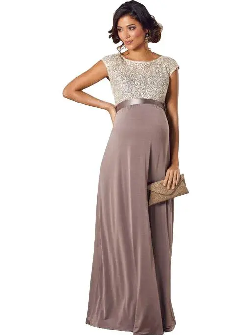 TIFFANY ROSE MATERNITY Mia Gown - Dusky Truffle