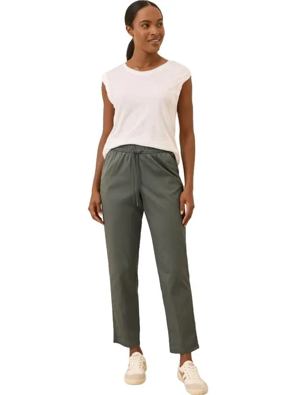 PACT Organic Cotton Twill Drawstring Pant - Castor Green