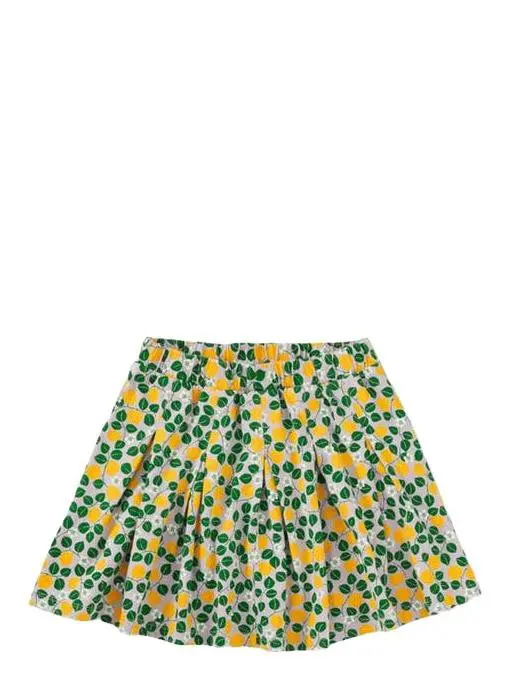 TEA COLLECTION Pleated Printed Jersey Skirt - Asian Pear & Blossoms