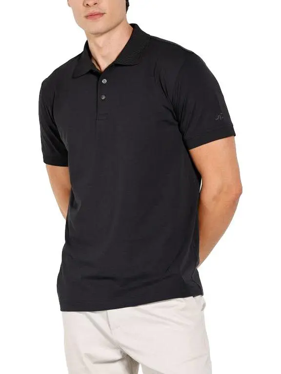 URBAN PERFORMANCE Pima Cotton Tech Polo With Uv Protection - Black
