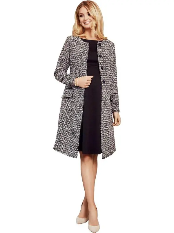 TIFFANY ROSE MATERNITY Verity Boucle Maternity Coat - Snow Forest