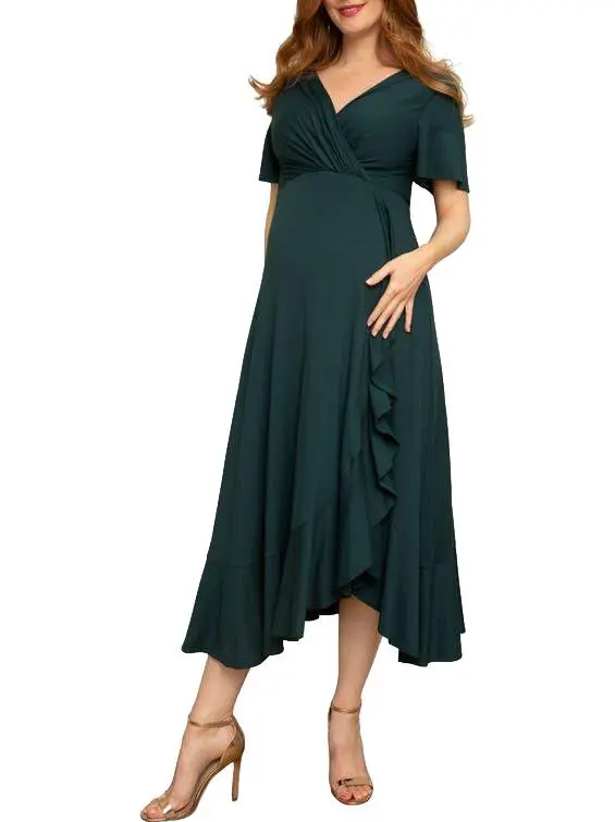 TIFFANY ROSE MATERNITY Waterfall Maternity Dress - Deep Green