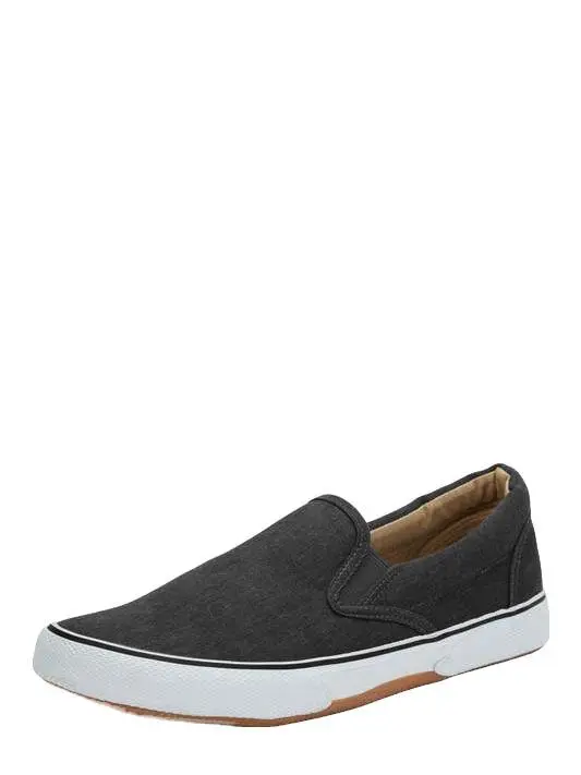 KINGSIZE Canvas Slip-on Shoes - Black
