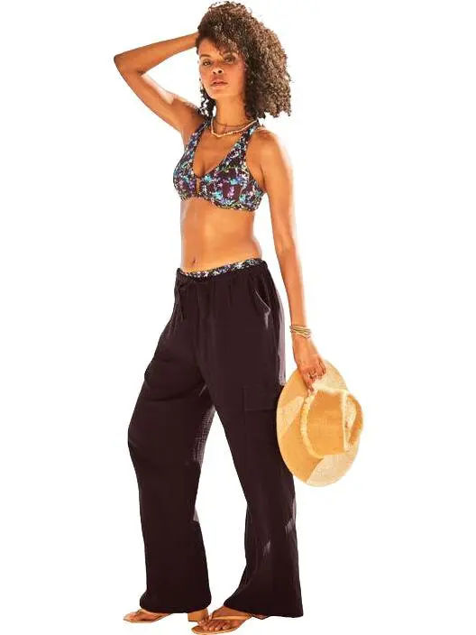 SWIMSUITS FOR ALL Cotton Gauze Cargo Pant - Espresso