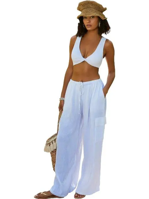 SWIMSUITS FOR ALL Gauze Cargo Pant - White