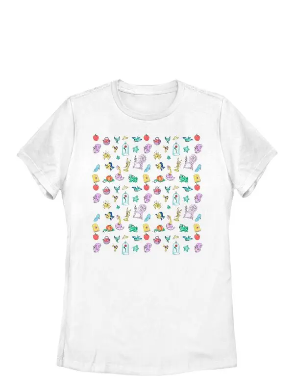 Disney Princesses Icons Graphic T-shirt - White