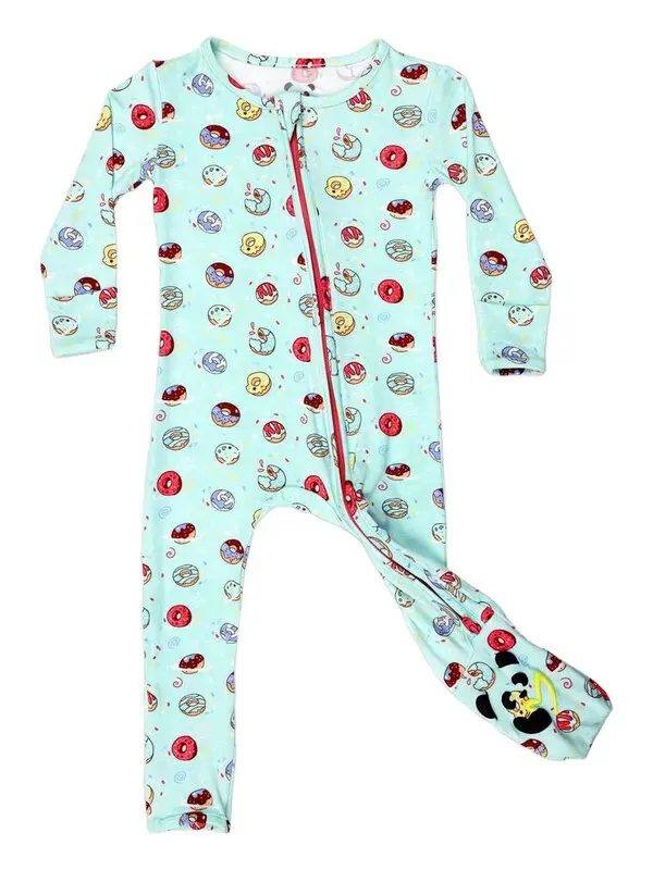 BELLABU BEAR Printed Convertible Footie - Blue Donut