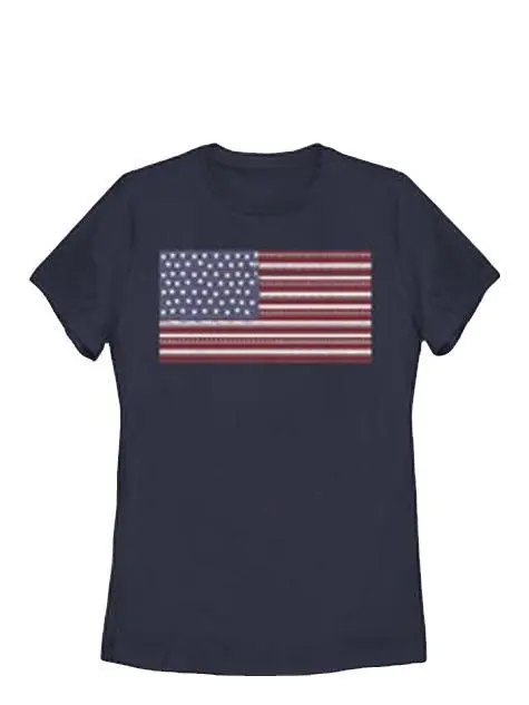 LOST GODS Fourth Of July American Flag Graphic T-shirt - Navy Blue