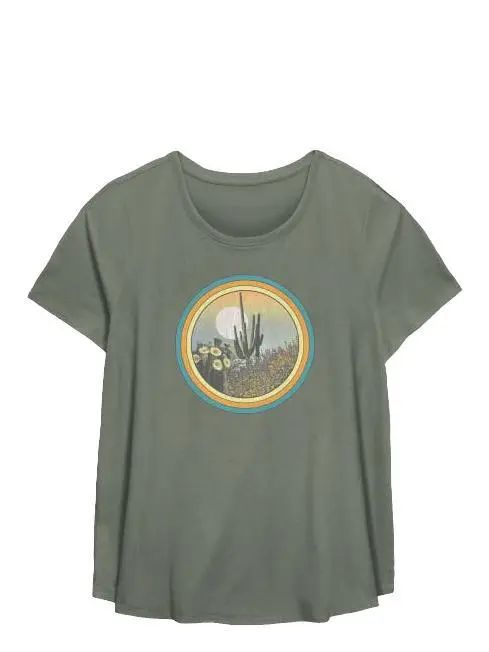 LOST GODS Vintage Desert Graphic T-shirt - Sage Green
