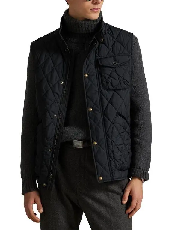 Ralph Lauren The Beaton Quilted Utility Vest - Polo Black