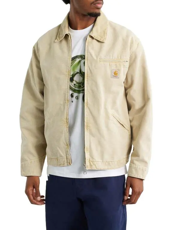Carhartt Work In Progress Og Detroit Organic Cotton Canvas Jacket - Dusty H Brown/dusty H Brown