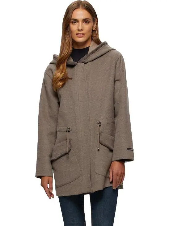 Gorski Wool And Cashmere Parka - Light Brown/beige