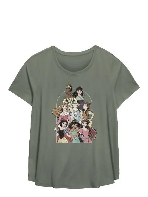 Disney Princesses Graphic T-shirt - Sage Green