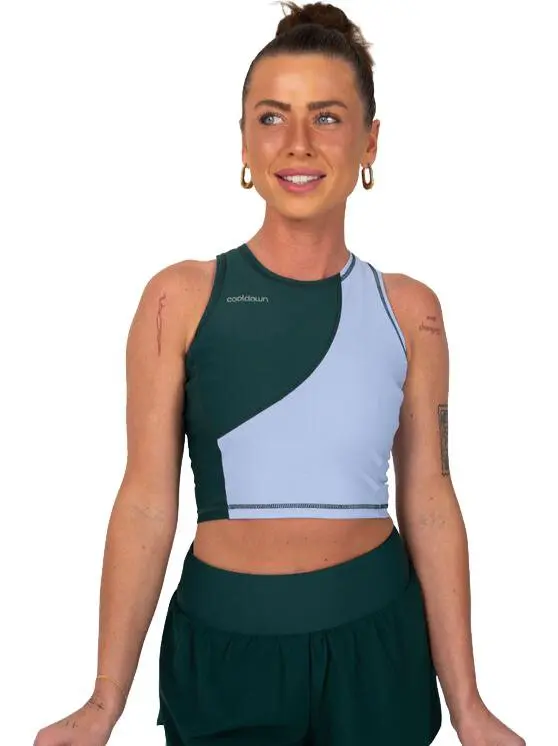 COOLDOWN Meg Tank Top - Midnight Green/lavender