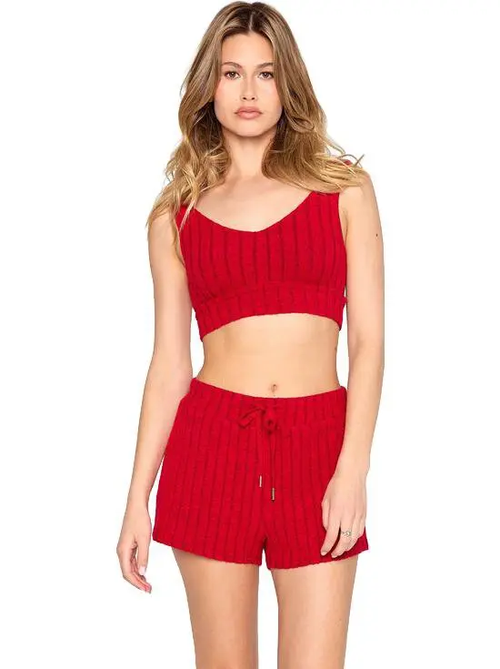 BEACH BUNNY V Neck Bra Top - Red