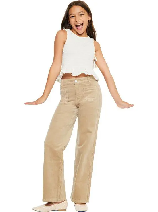 KANCAN Sullie Ultra High Rise Wide Leg Kid Jeans - Beige