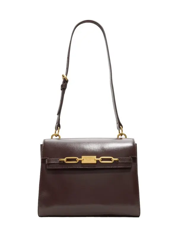 Ted Baker London Leather Shoulder Bag - Dark Brown