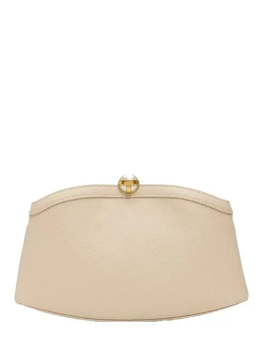 Ted Baker London Aster Leather Clutch - Open White