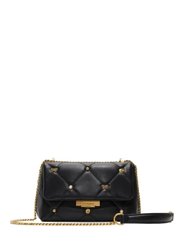 Ted Baker London Ginette Quilted Leather Convertible Crossbody Bag - Black