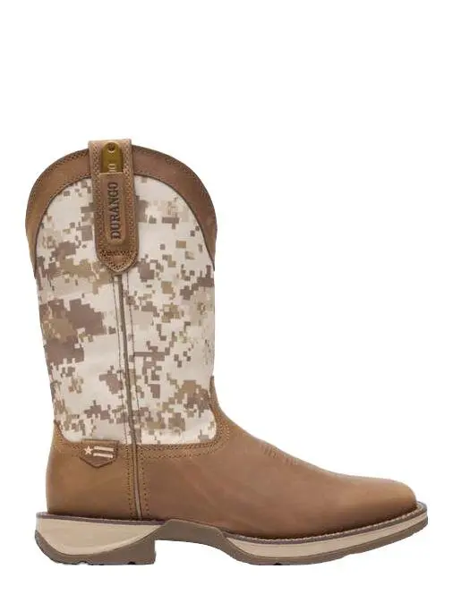 Durango Western Dusty Brown/desert Camo Rebel Pull-on Boot - Dusty Brown And Desert Camo
