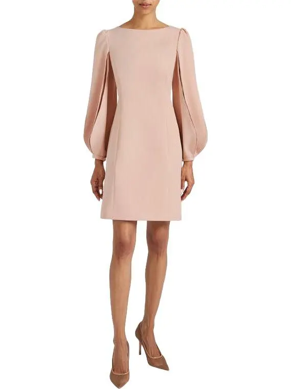 Santorelli Arana Stretch Crepe Shift Dress - Peach Whip