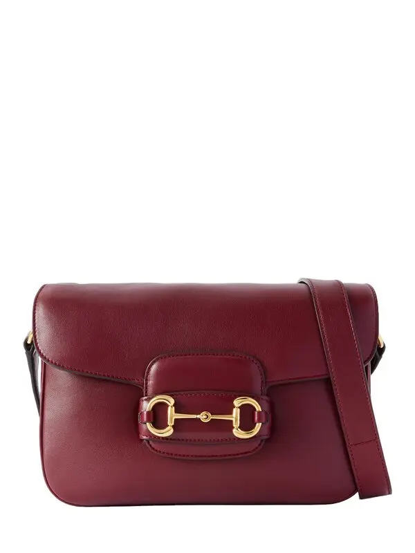 Gucci Horsebit 1955 Leather Shoulder Bag - Burgundy