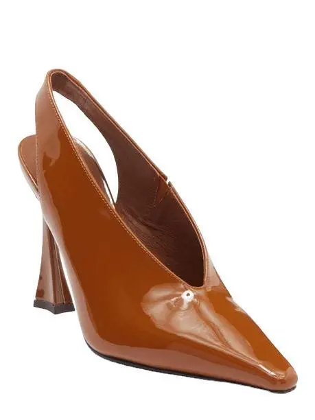 Jeffrey Campbell Alimony Slingback Pump - Caramel Patent