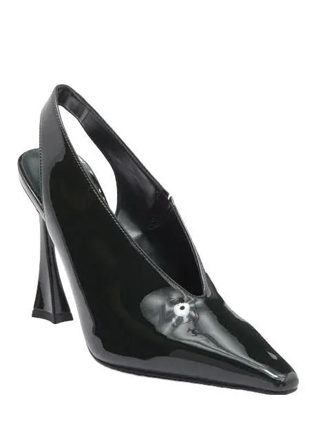 Jeffrey Campbell Alimony Slingback Pump - Dark Green Patent