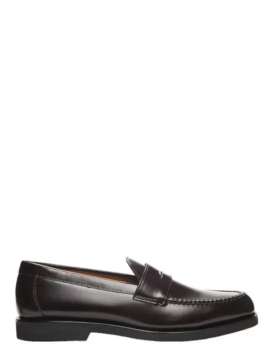 SEBAGO Ryan Brushed Penny Loafer - Brown Burgundy