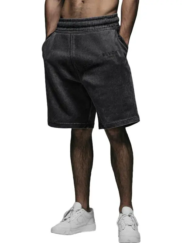 BLVCK Acid Wash Shorts - Black