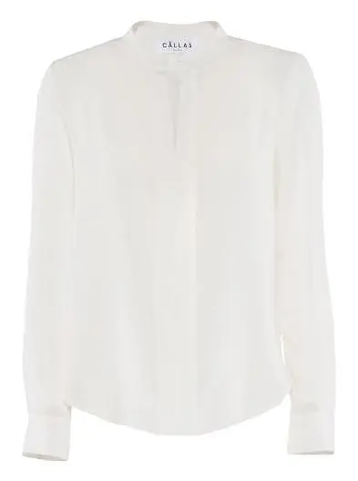 CALLAS MILANO Olympia Long-sleeved Silk Blouse - Ivory
