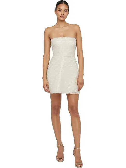 Theia Amanda Beaded Mini Dress - Crystal