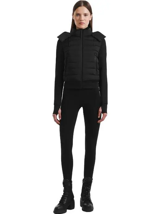 Rudsak Cropped Jacket With Detachable Hood - Black