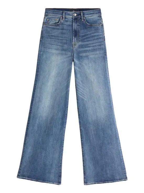 7 For All Mankind Slim Illusion Ultra High Rise Jo Jeans - Denim