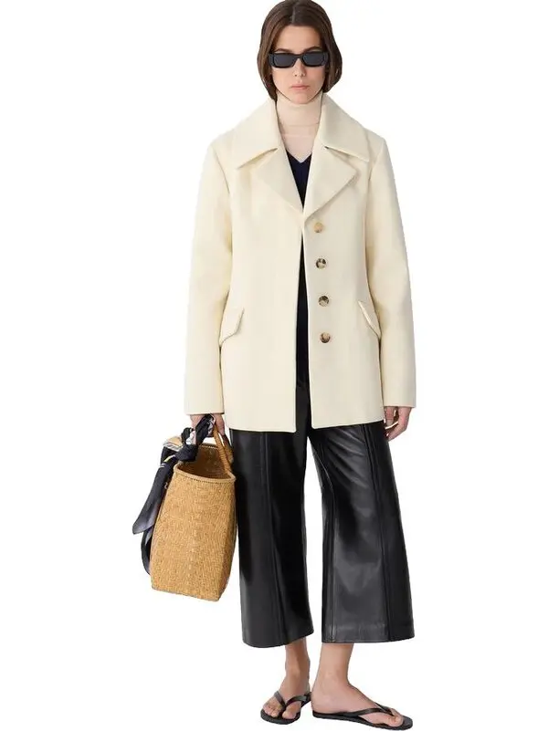 CALLAS MILANO Lucky Pea Coat - White