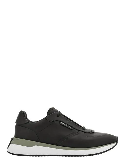 FERRAGAMO Low-cut Leather Sneakers - Black