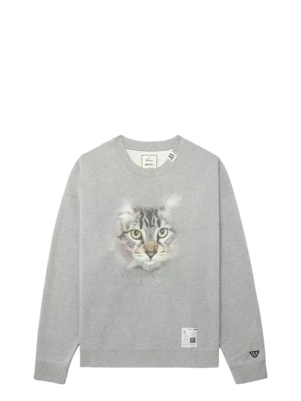 Mihara Yasuhiro Cat-print Sweatshirt - Grey