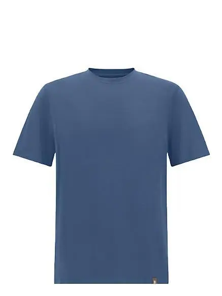 Boggi Milano Short-sleeved Crewneck Stretch-cotton T-shirt - Air-blue