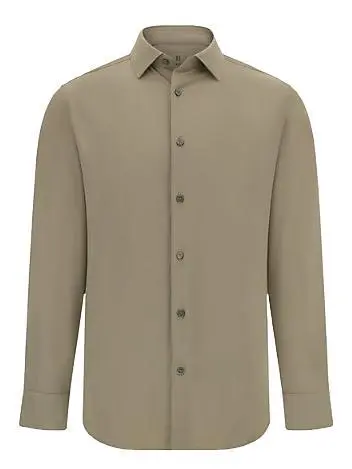 Boggi Milano Slim-fit Stretch-nylon Shirt - Beige