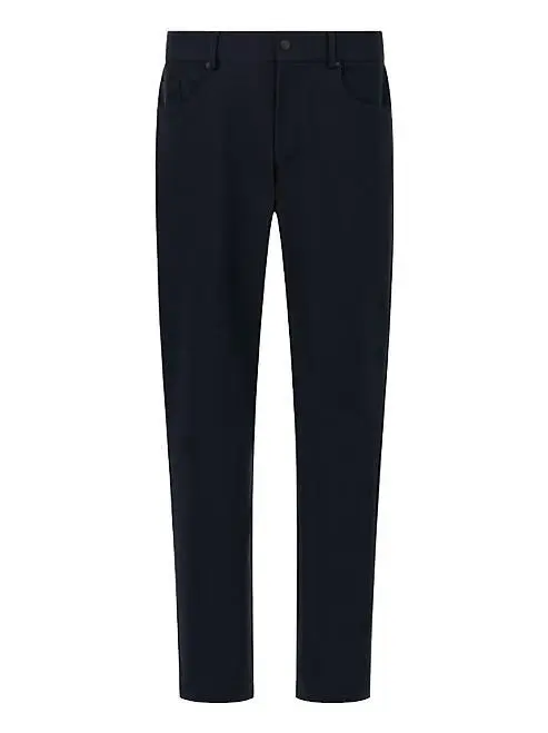Boggi Milano Tapered-leg Stretch-woven Jeans - Navy Blue